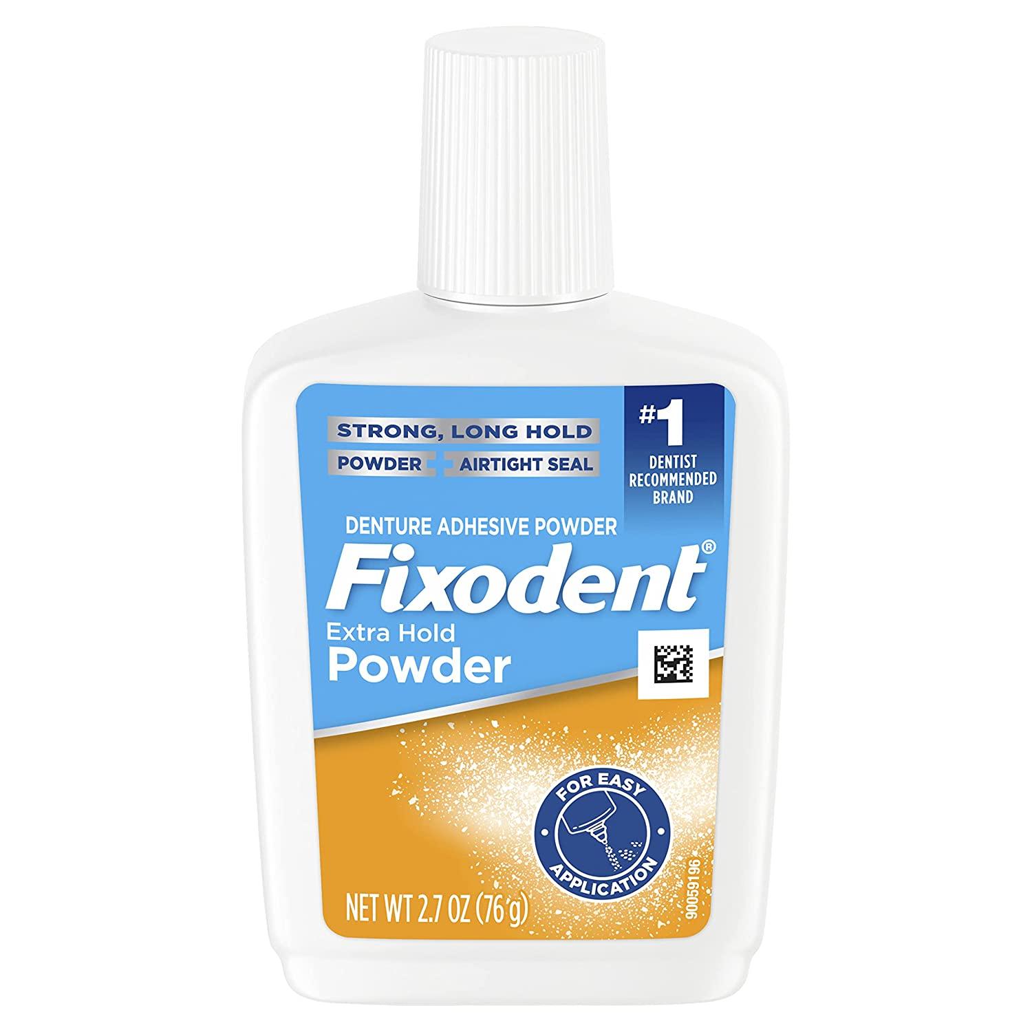 Fixodent Extra Hold Denture Adhesive Powder 2.7 oz (Pack of 4) | Buy ...