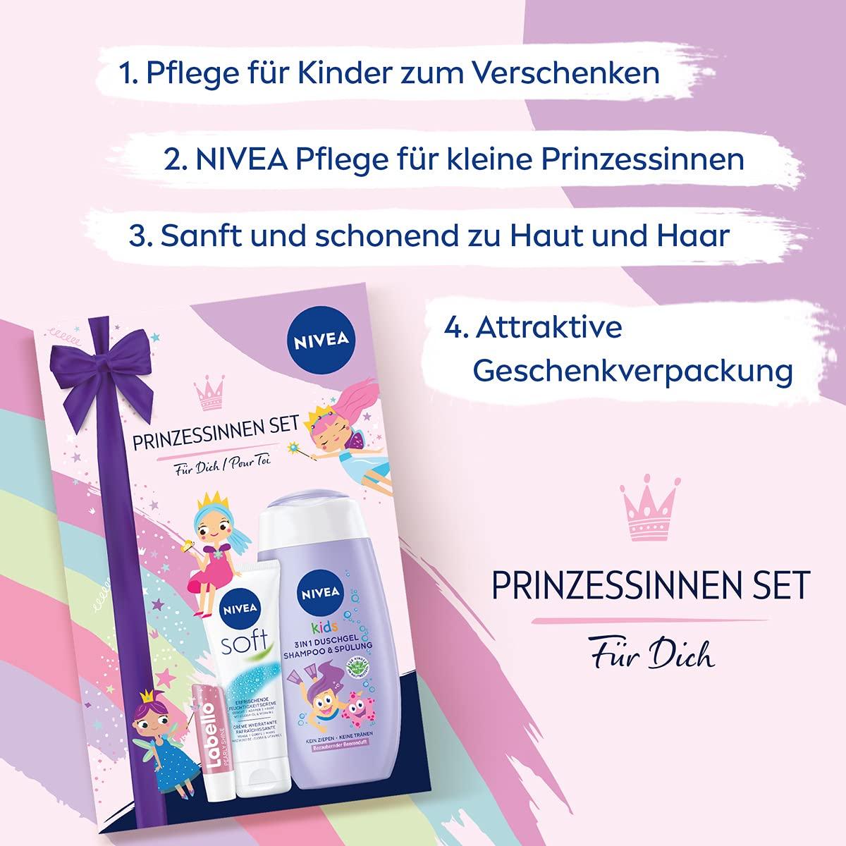 Nivea Princesses Set - Moisturizing Gift Set for Kids | 3-in-1 Shampoo ...