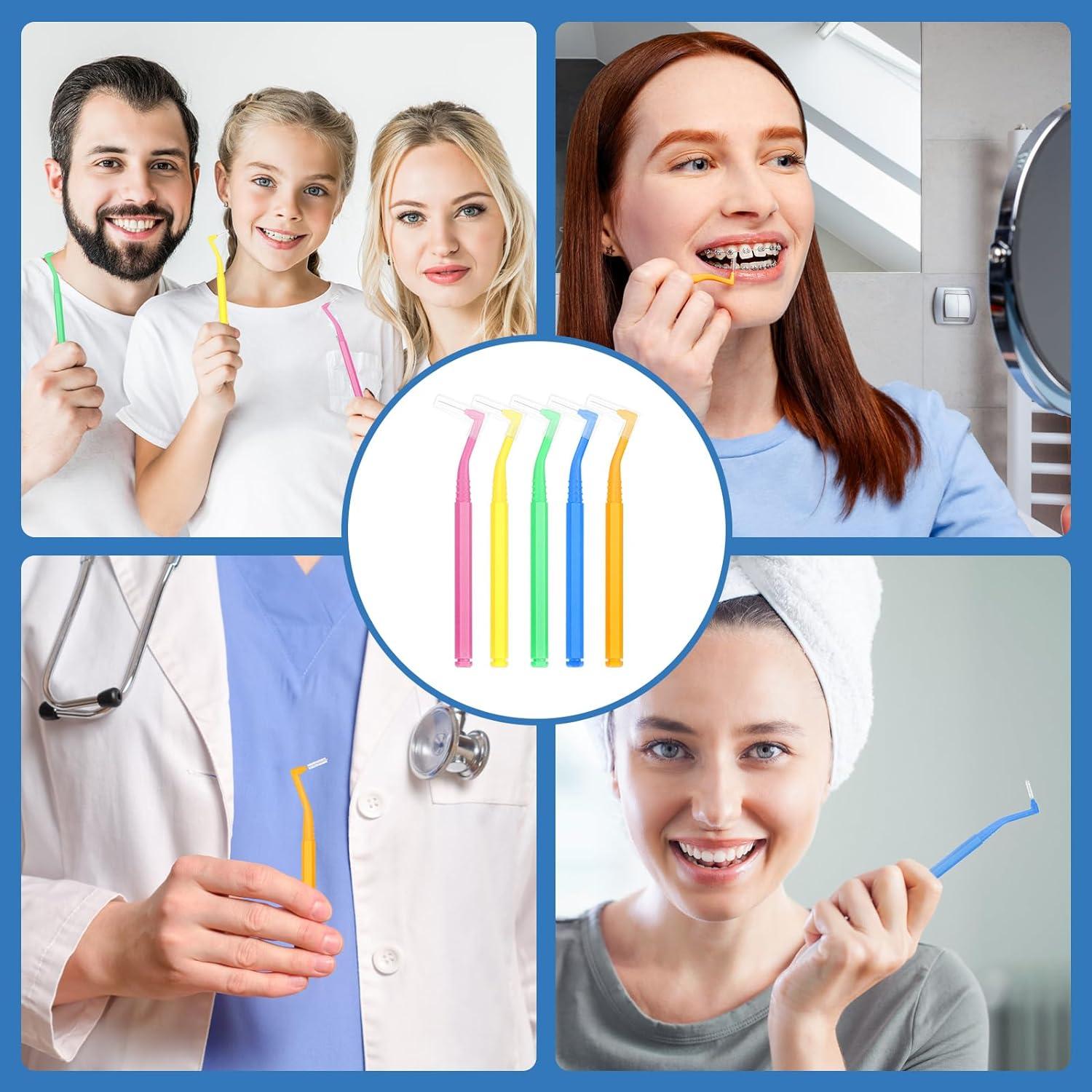 50 Colored Interdental Brushes - 5 Sizes (0.66-1.55mm) | Soft Mini ...