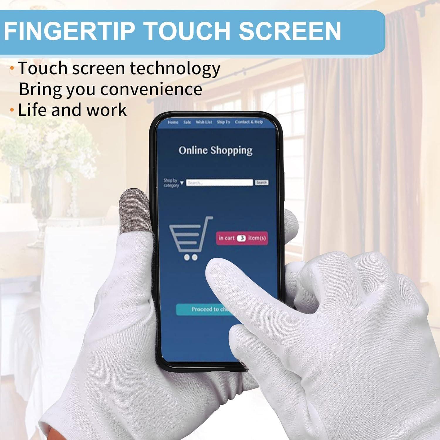 2 Pairs Moisturizing Gloves | 100% Cotton | Overnight Bedtime Spa ...