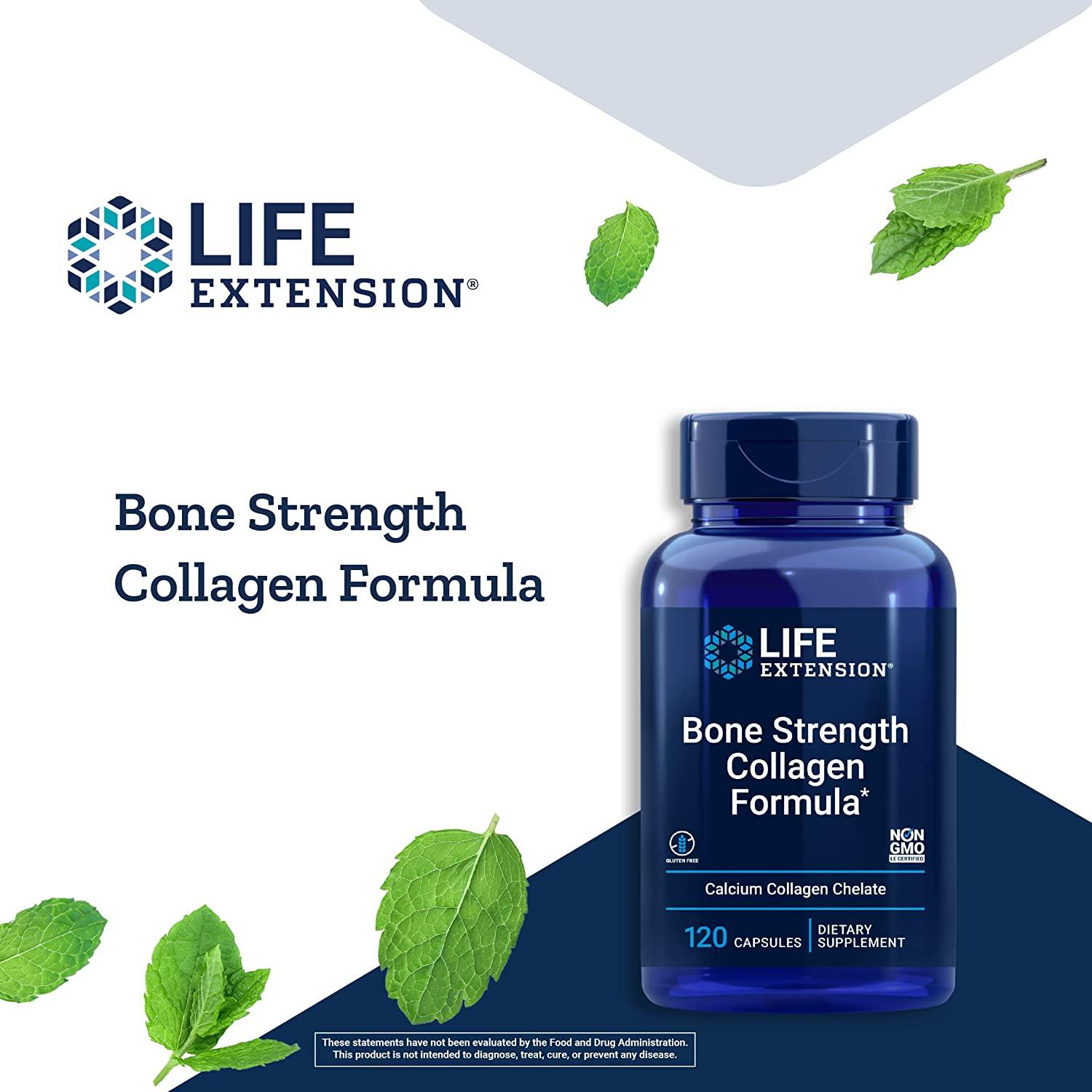 Life Extension Bone Strength Collagen Formula - 120 Capsules for ...