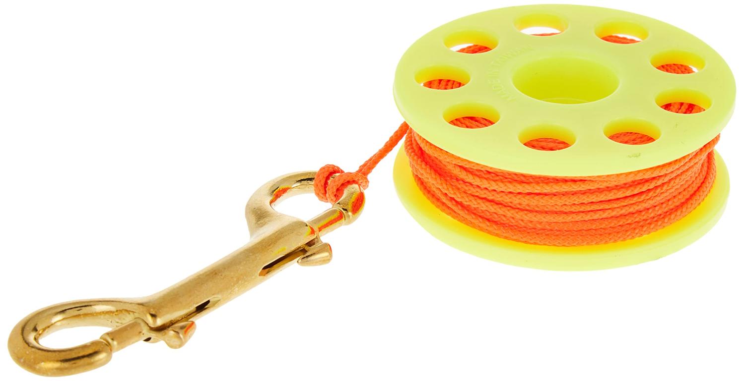 Scuba Choice 65ft Dive Reel Yellow - Compact Finger Spool for Diving ...