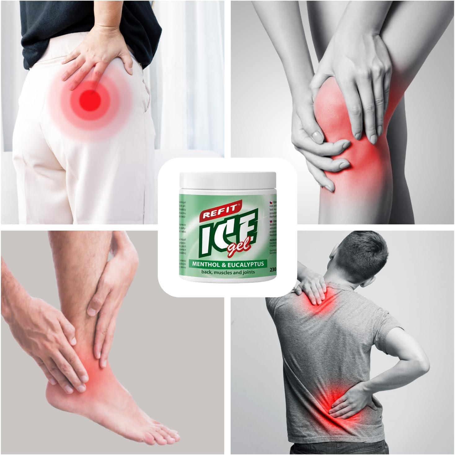 Refit Ice Gel Menthol & Eucalyptus 500 ml - Extra Pain Relief Gel for ...