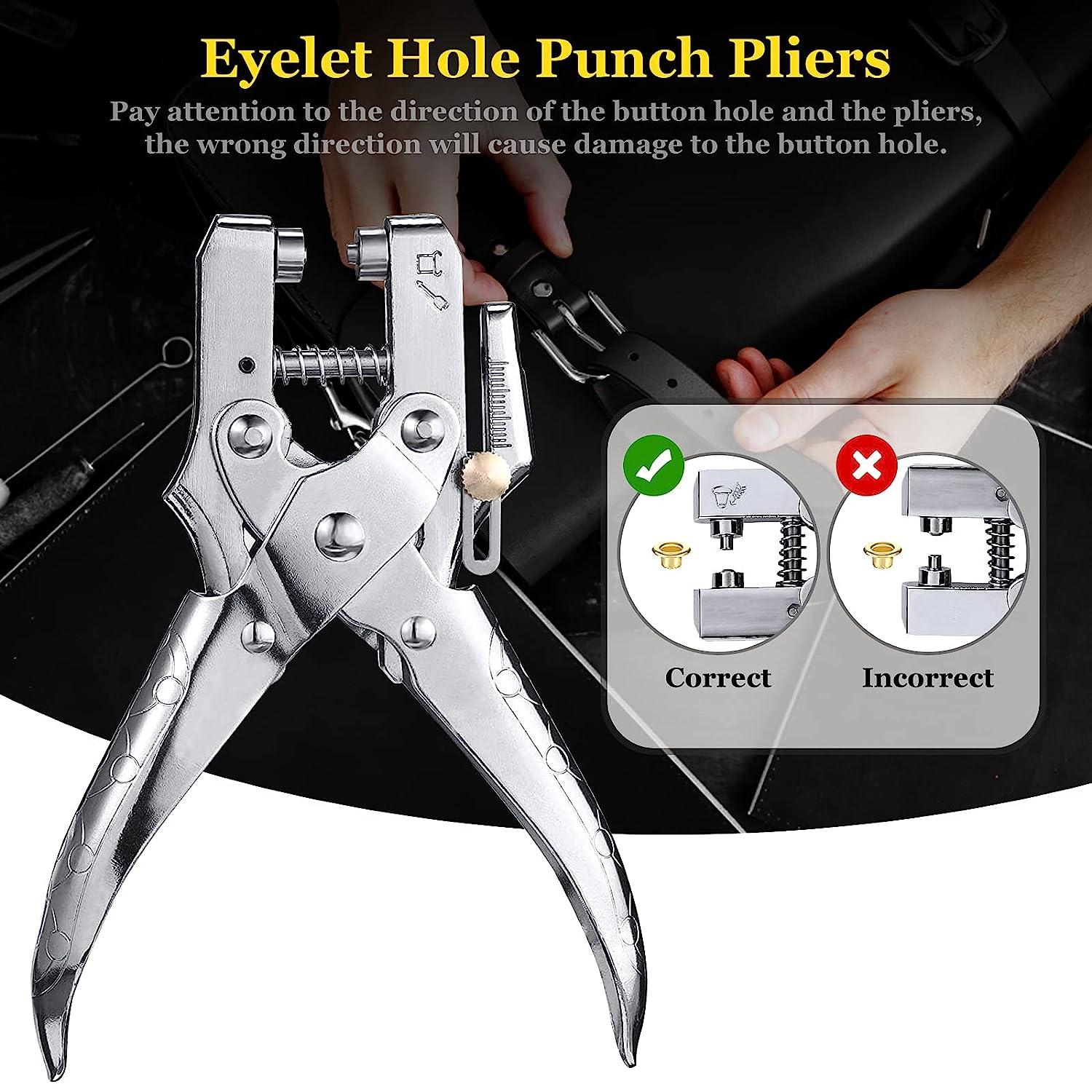 POUPHY Hole Punch Tool Eyelet Hole Puncher Kits with 3/16 inch 200 Pcs ...