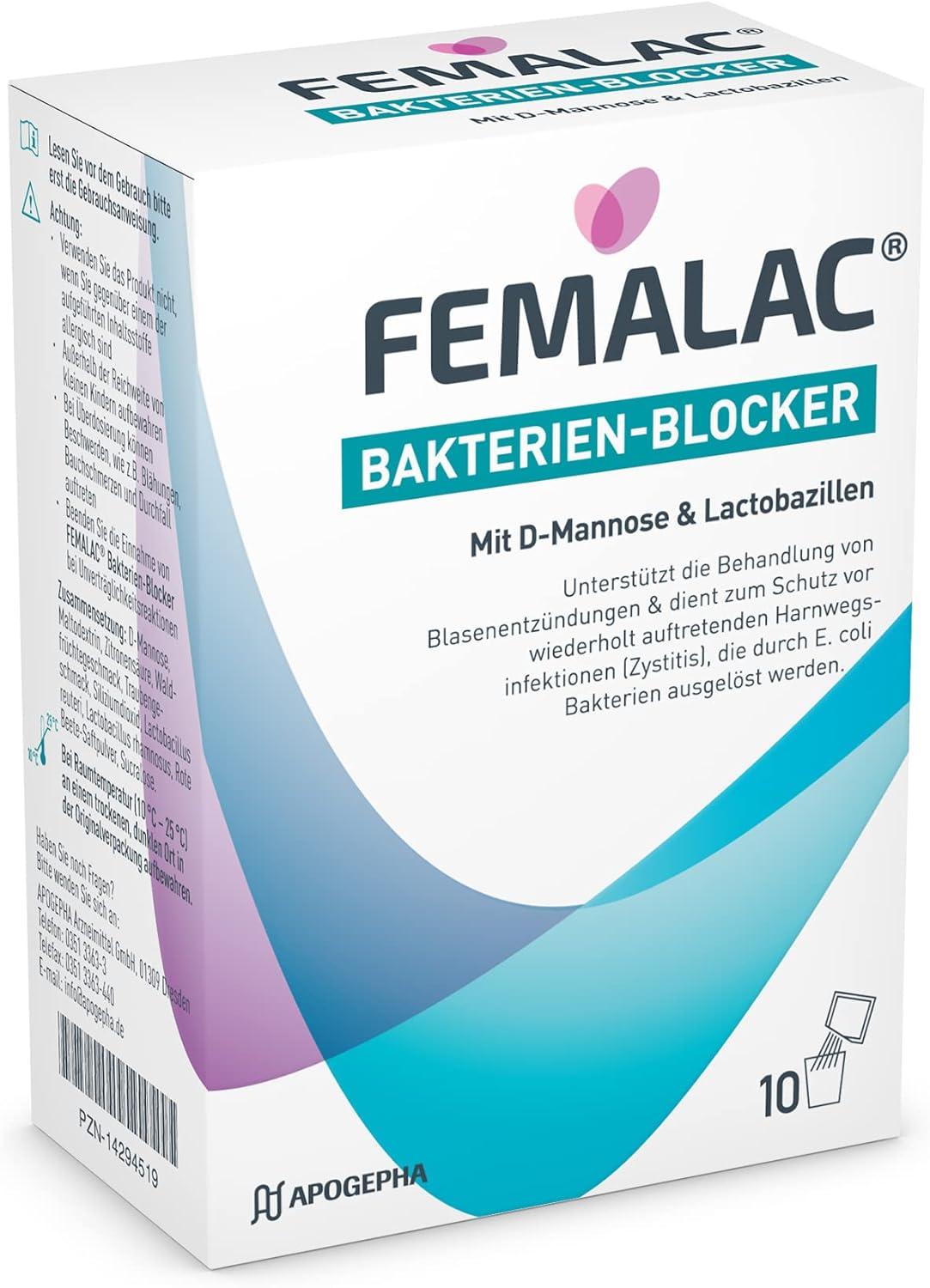 FEMALAC Bacteria Blocker - Cystitis Prevention & Supportive Treatment ...