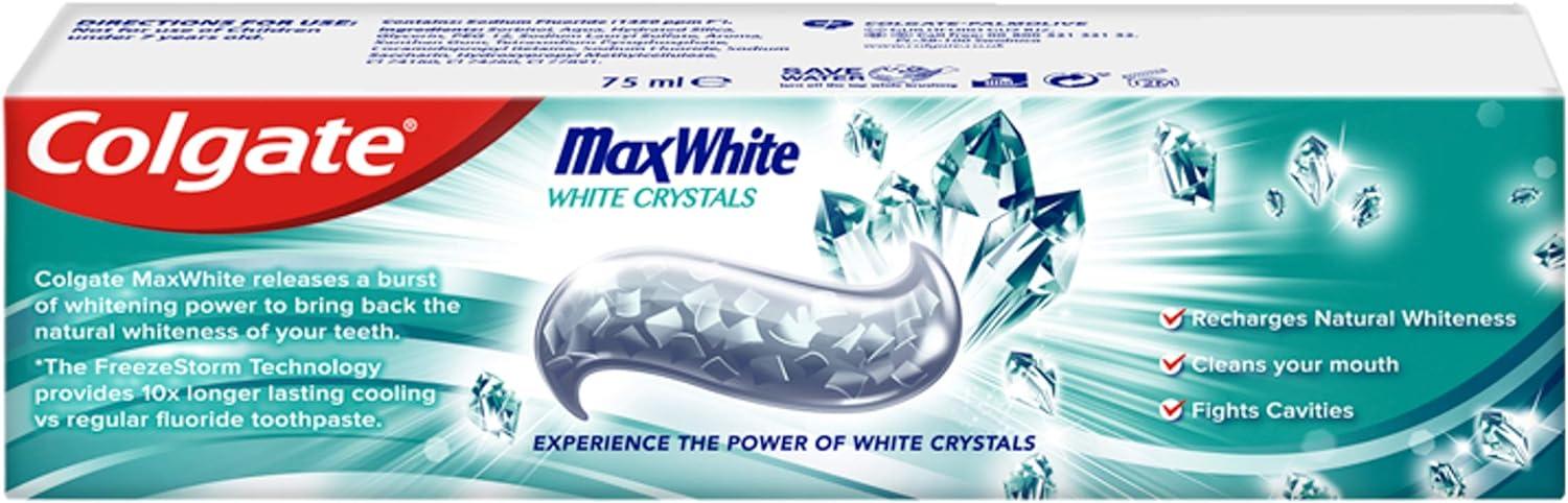 Colgate Max White Crystals Whitening Toothpaste 75ml - Pack of 1 ...