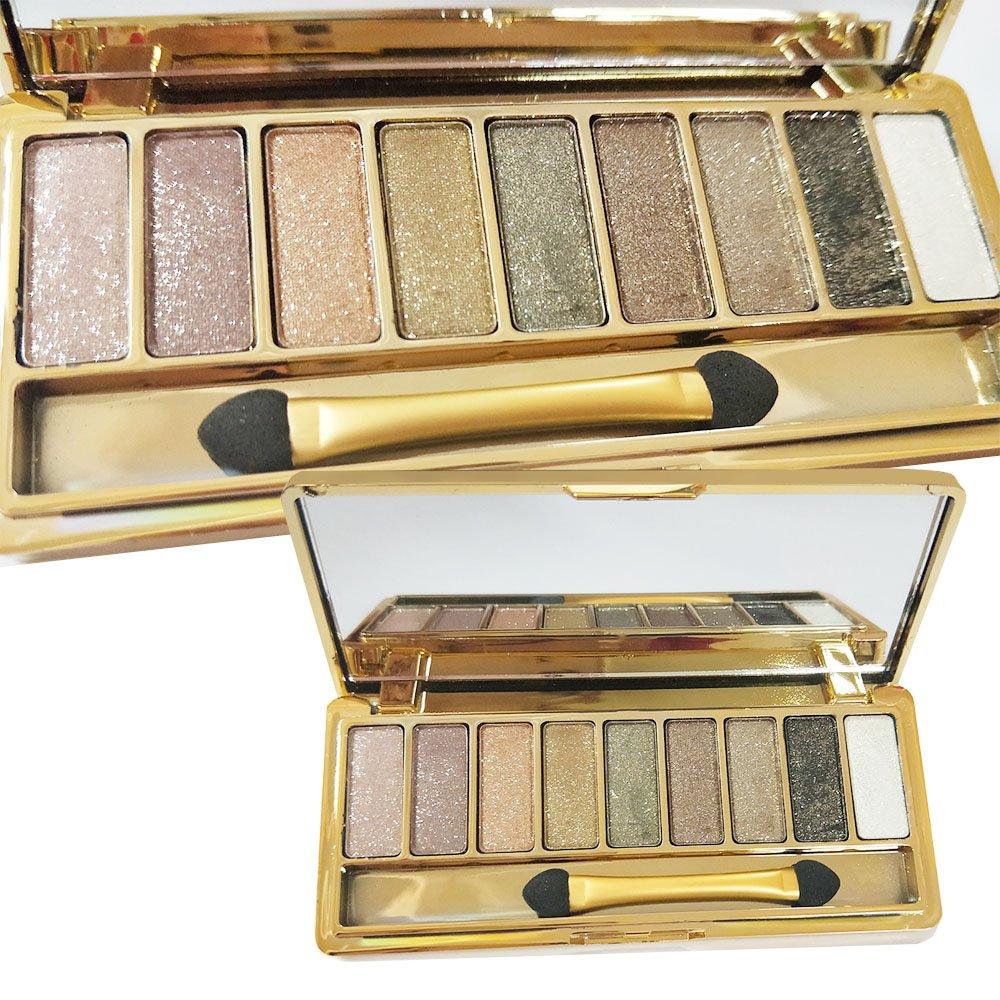 Sparkle Eyeshadow Palette - 9 Colors Shimmer Makeup Set with Brush ...