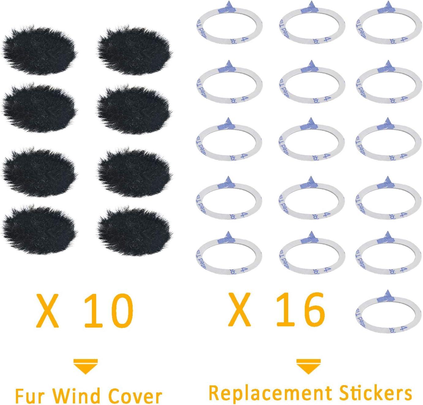 8-Pack Camera Mic Windscreen Dead Cat Furry Wind Muff Cover for Canon ...