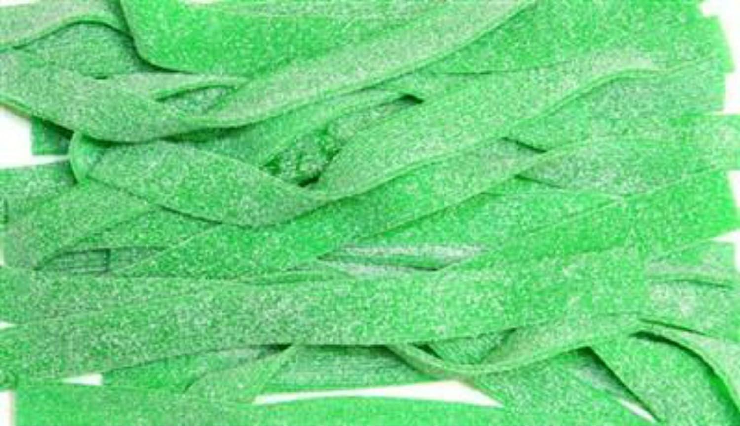 Apple Belts Sweets | Long Fizzy Green | Halal | 1.2kg 120 pieces bag of ...