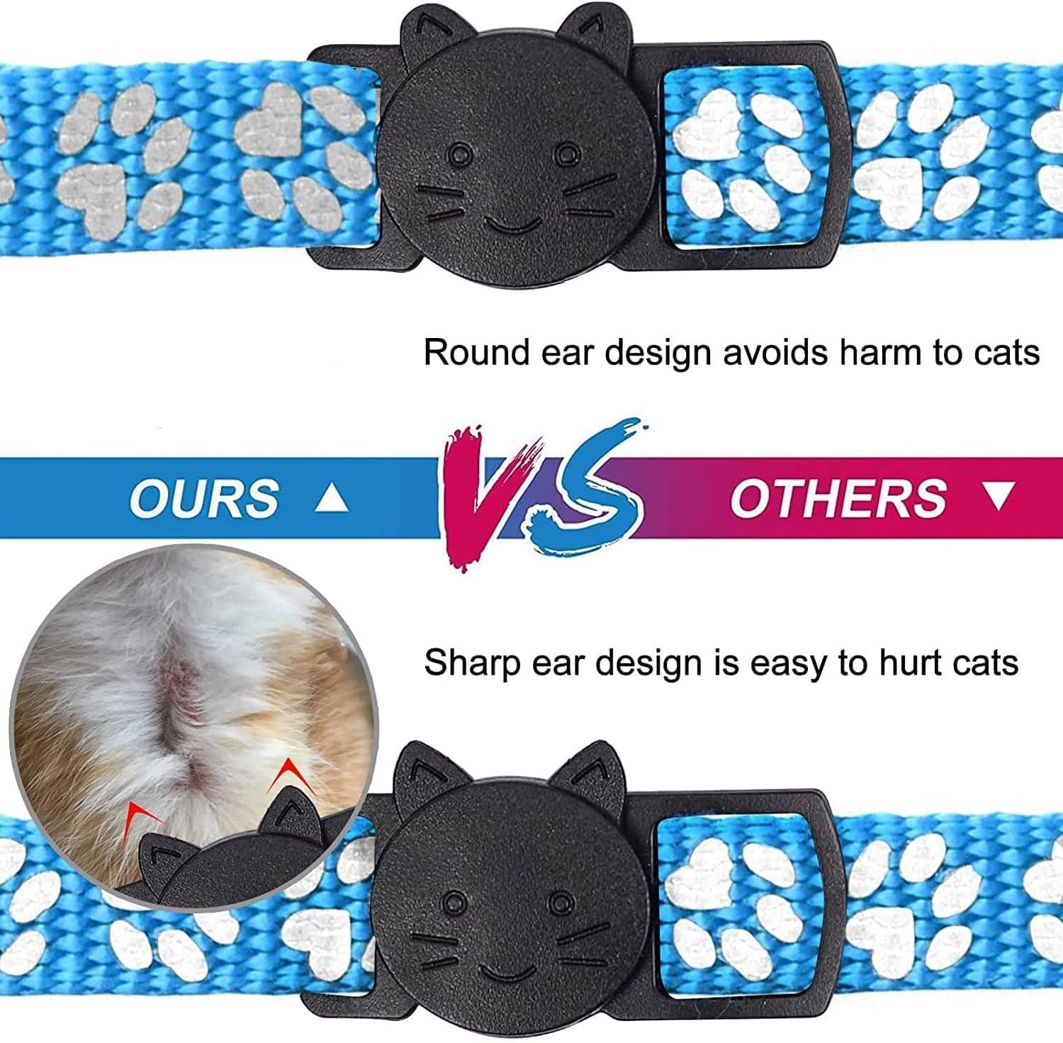Adjustable Cat Neck Band with Name & Address | Safe Reflective Collar ...