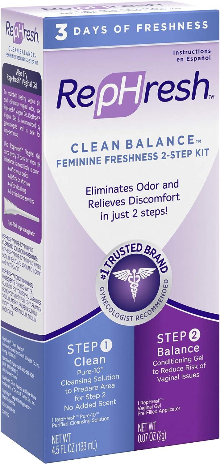 RepHresh Clean Balance Feminine Freshness Kit - 2-Step pH-Balancing ...
