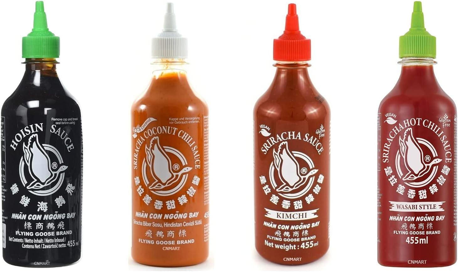 Flying Goose Sriracha Hot Chilli Sauce Assorted 455ml (Pack of 6 ...