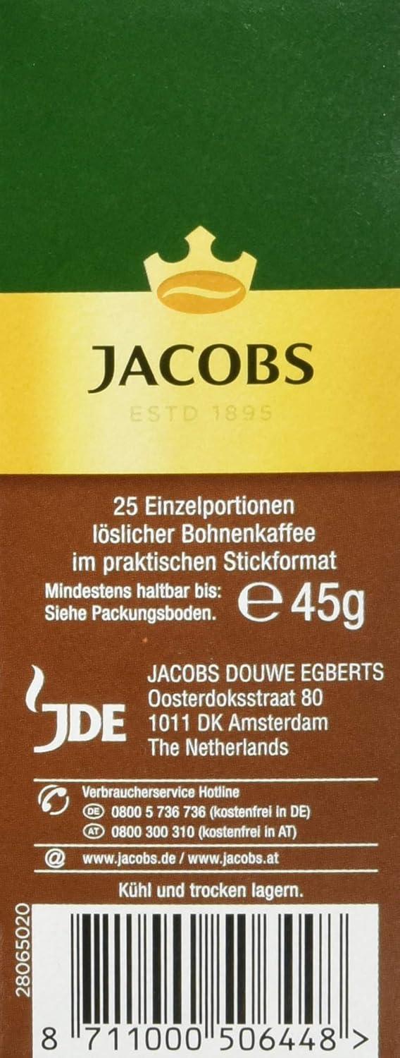 Jacobs Instant Coffee Espresso - 25 Sticks for 25 Drinks | Premium ...