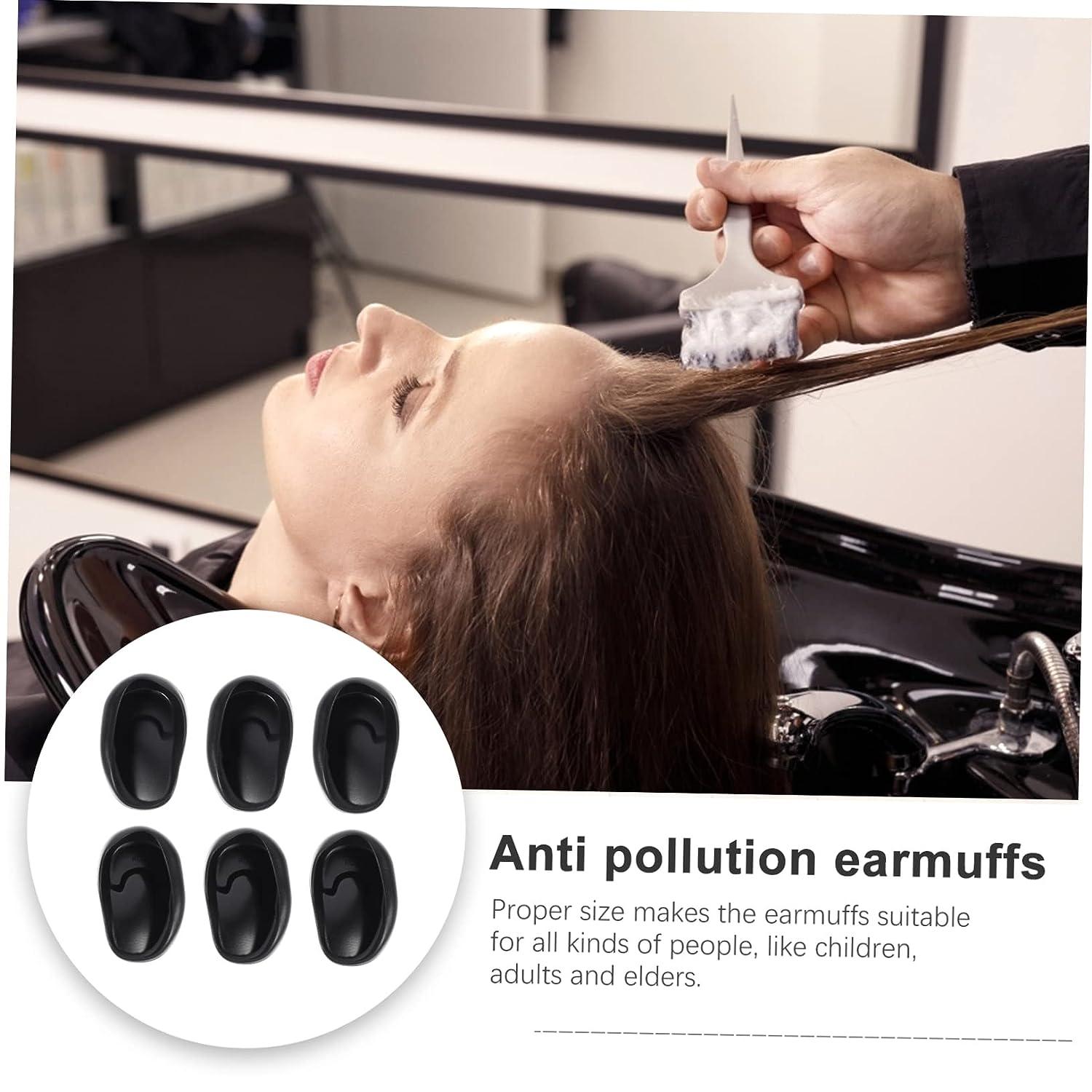 KALLORY 6pcs Earmuffs Hair Brush Blow Dryer Heat Protector - Black Hair ...