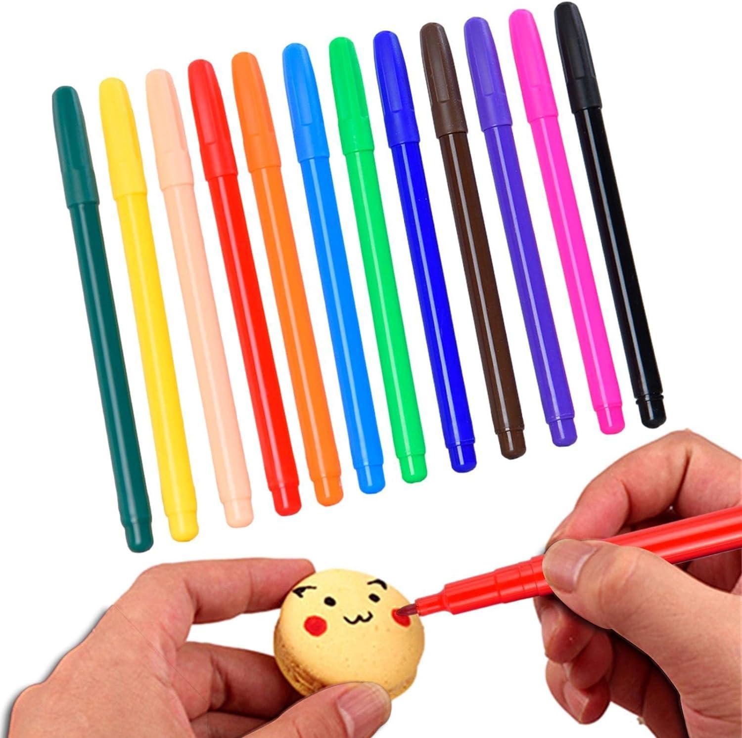 MUMIAO Food Coloring Markers - Edible Writing Pens for Cake | 12-Color ...