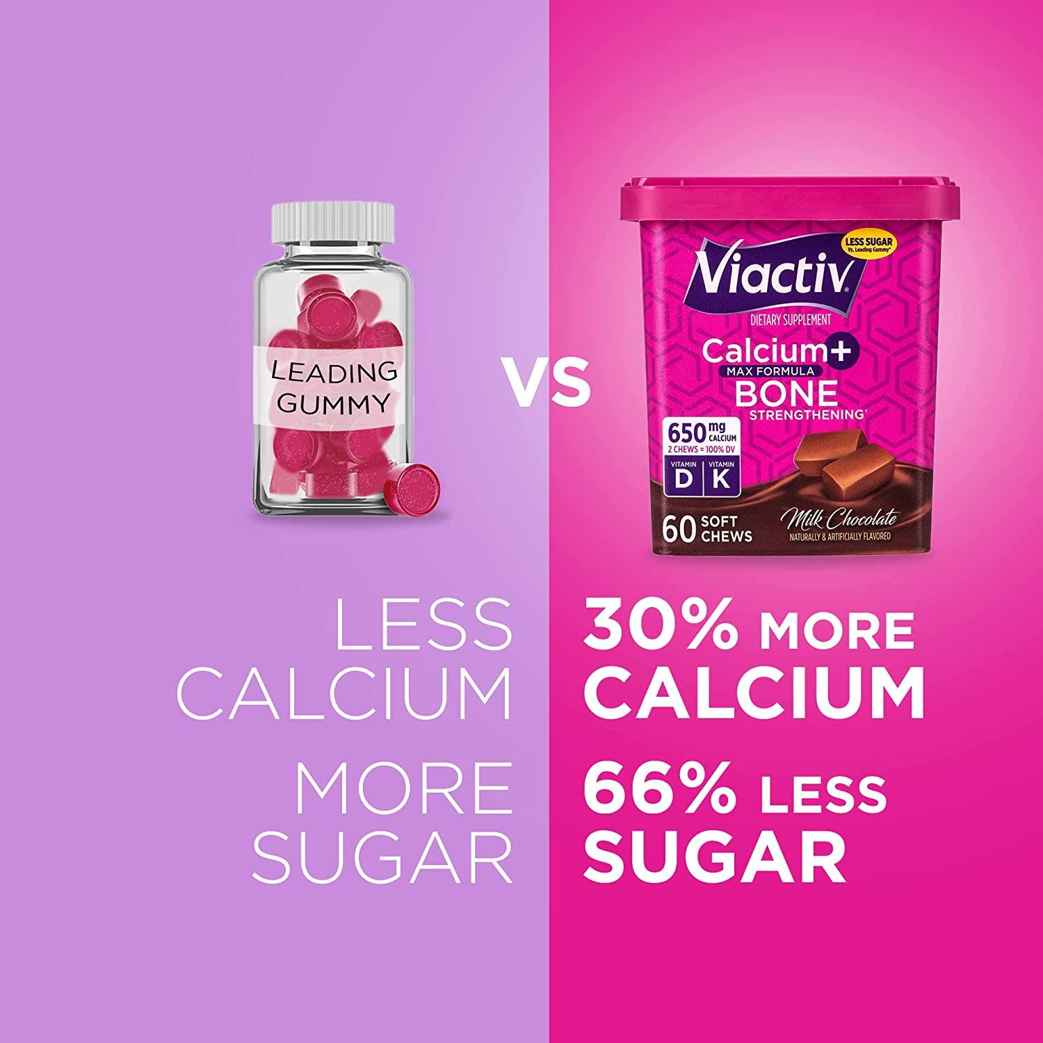 Viactiv Calcium + Vitamin D3 Milk Chocolate Soft Chews - 60 Count | Buy ...