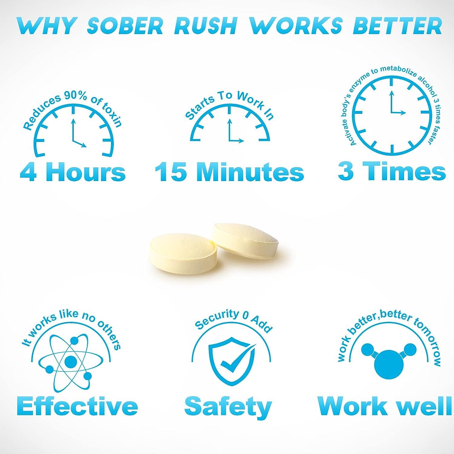 SOBER RUSH NADH Liver Support Supplement | Hangover Cure | Detox and ...