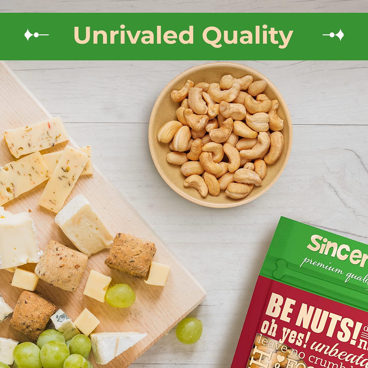 Sincerely Nuts Roasted Unsalted Whole Cashews - High Protein Everyday ...