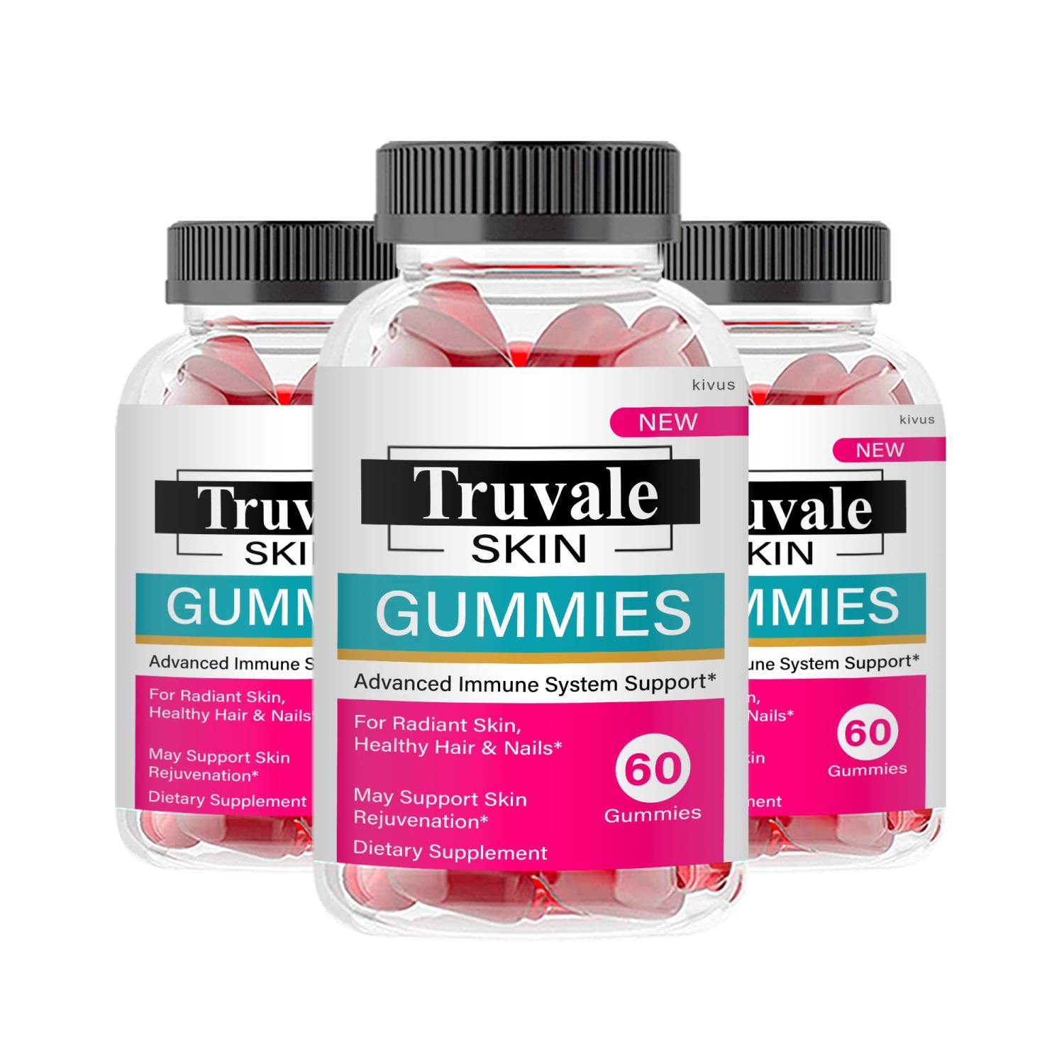 Truevale Skin Gummies (180 Count) - Pack of 3 | Improve Skin Health ...