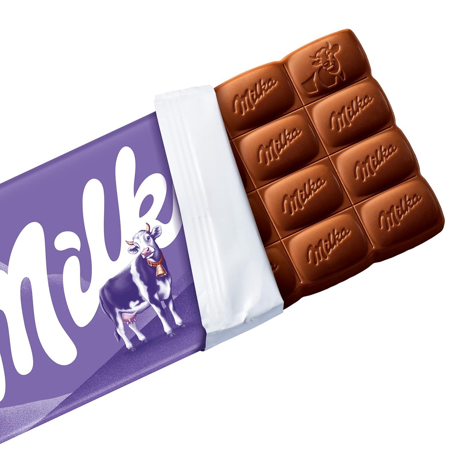 Buy Milka Alpine Milk Bar 24 x 100g - Rich & Creamy Chocolate ...