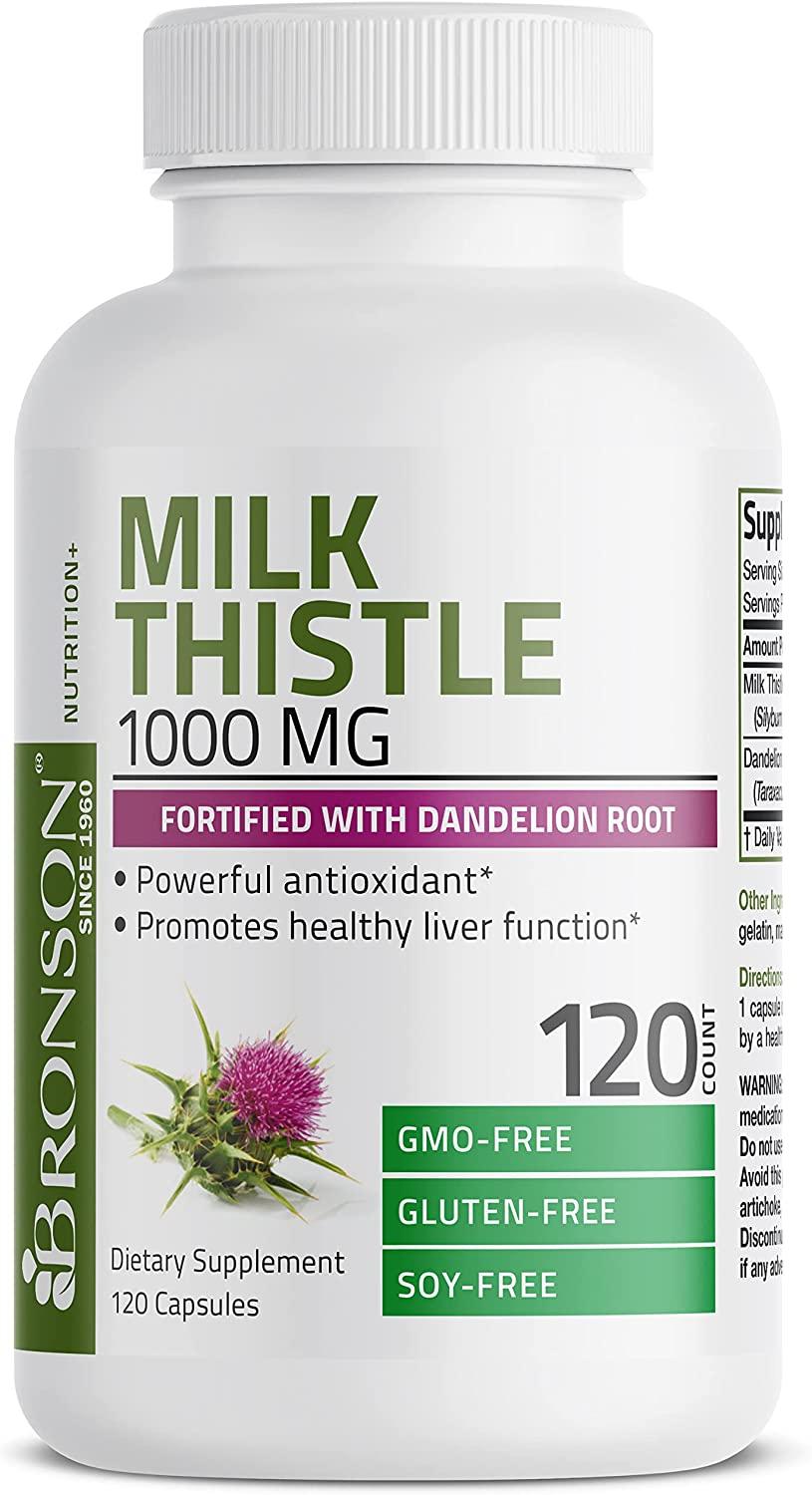 Milk Thistle 1000mg Silymarin And Dandelion Root Liver Health Support