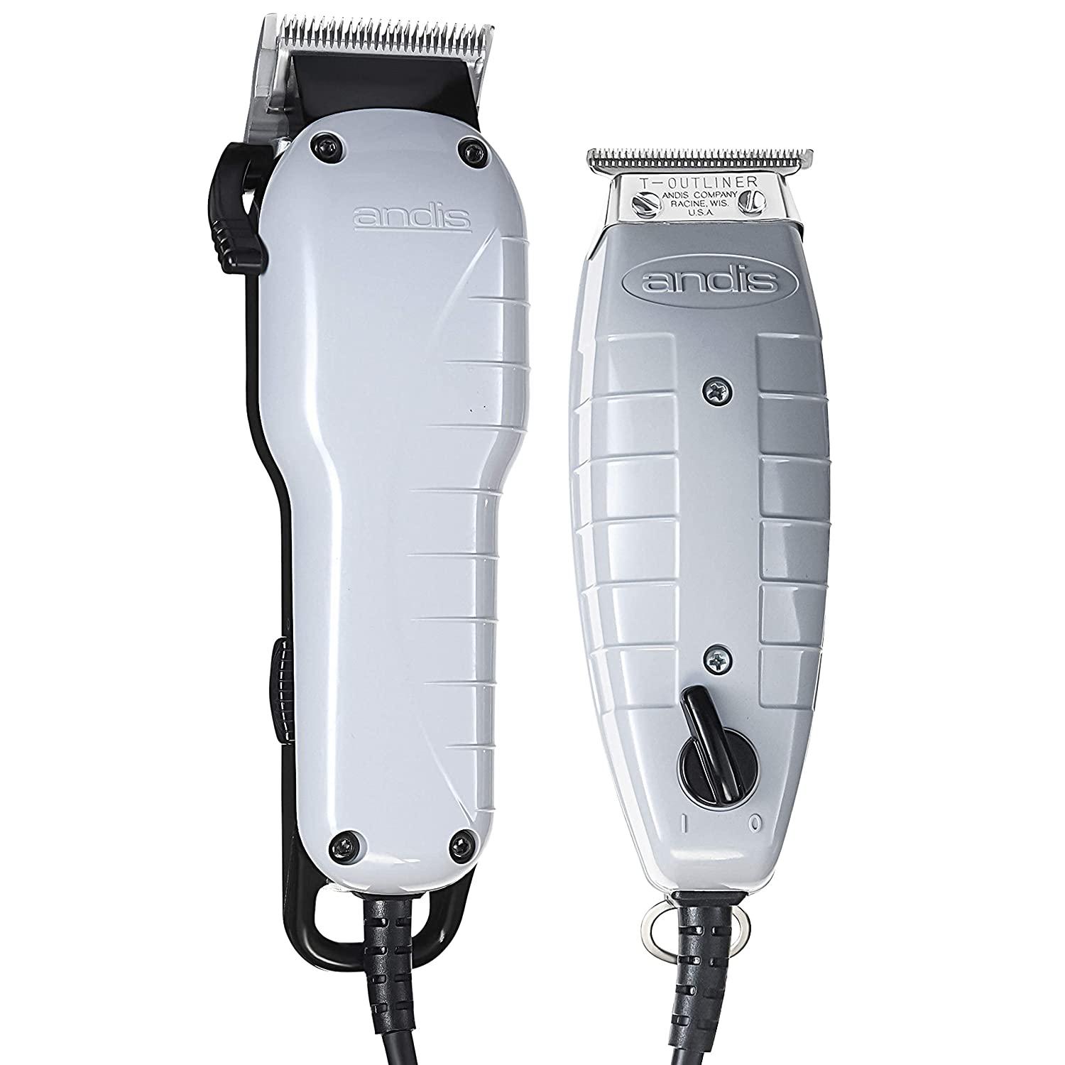 Andis Barber Combo: High-Speed Adjustable Clipper Blade & T-Outliner ...