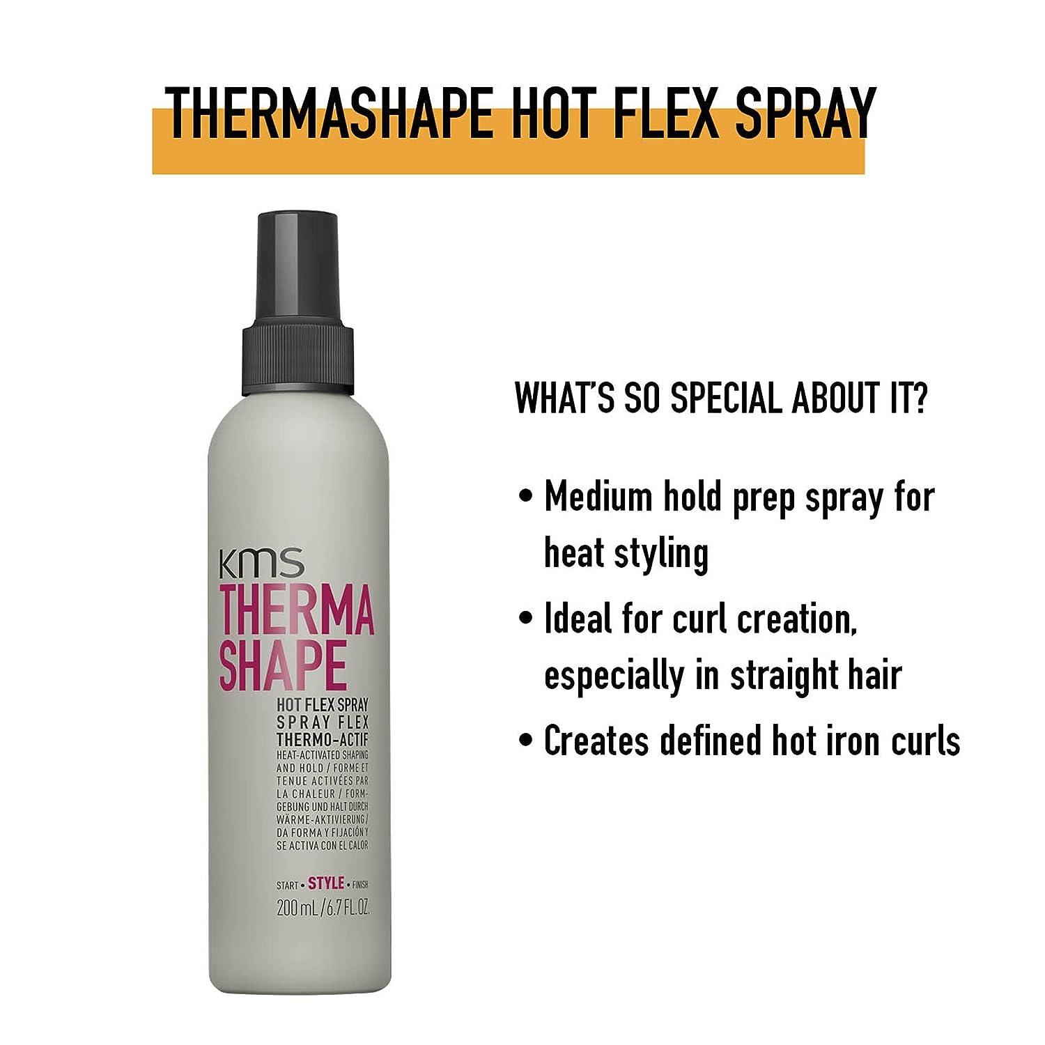 KMS THERMASHAPE Hot Flex Heat Styling Spray 6.7 oz - Professional Heat ...
