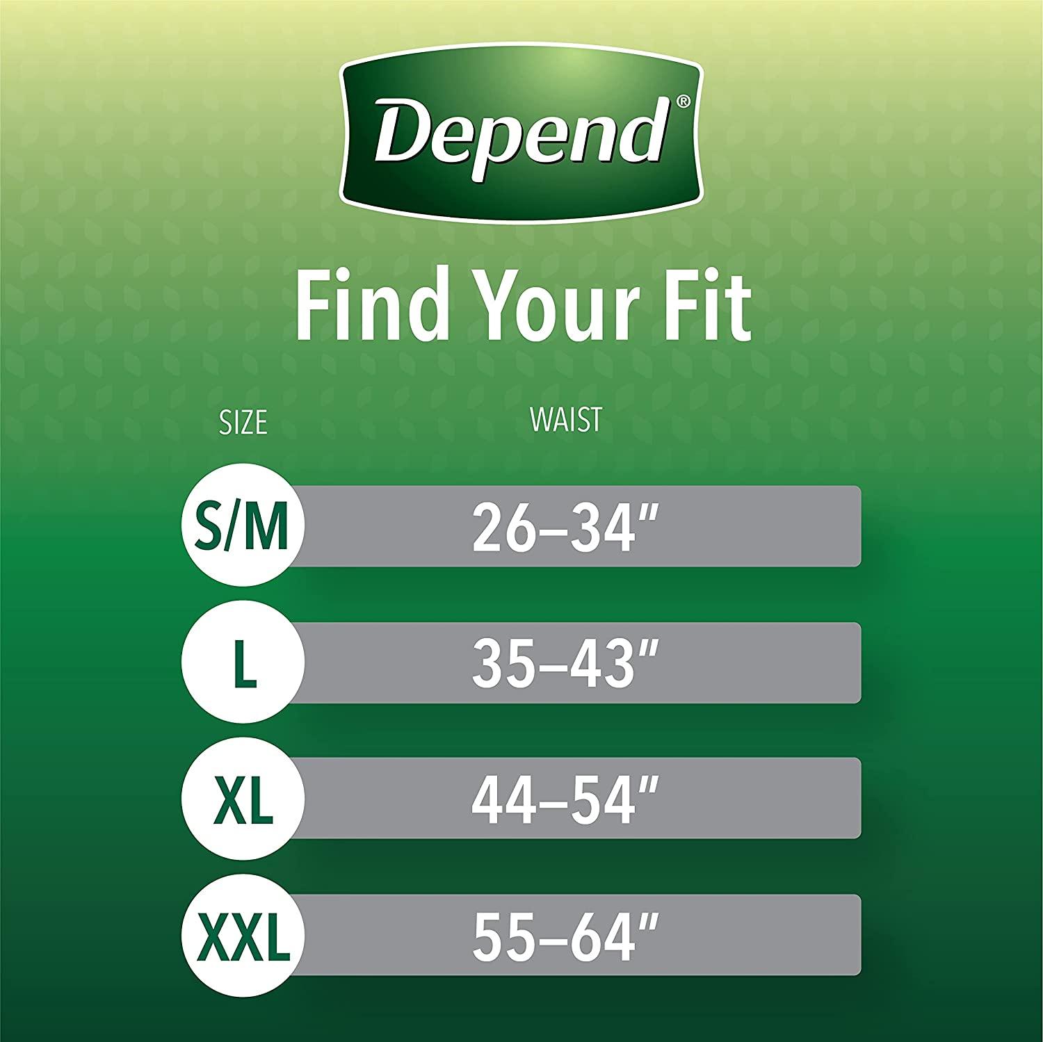 Depend Fit-Flex Adult Incontinence Underwear for Men - Disposable ...