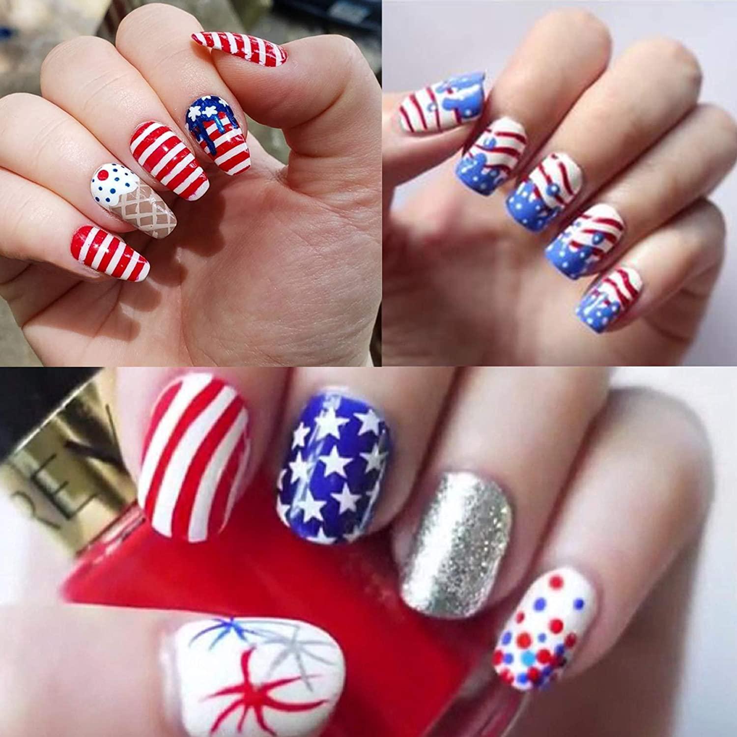 American Flag Nail Design