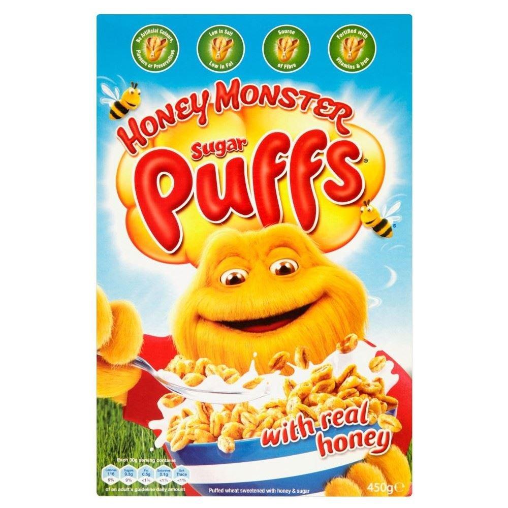 Honey Monster Foods Sugar Puffs (450g) | Buy Now with Express ...
