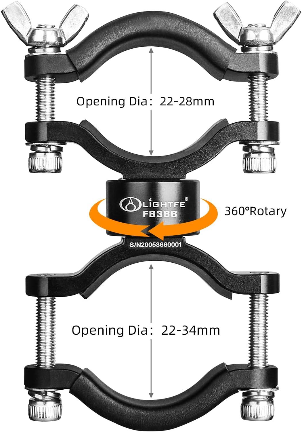 LIGHTFE Bicycle Light Mount Bracket | Aluminum Alloy | Adjustable Fork ...