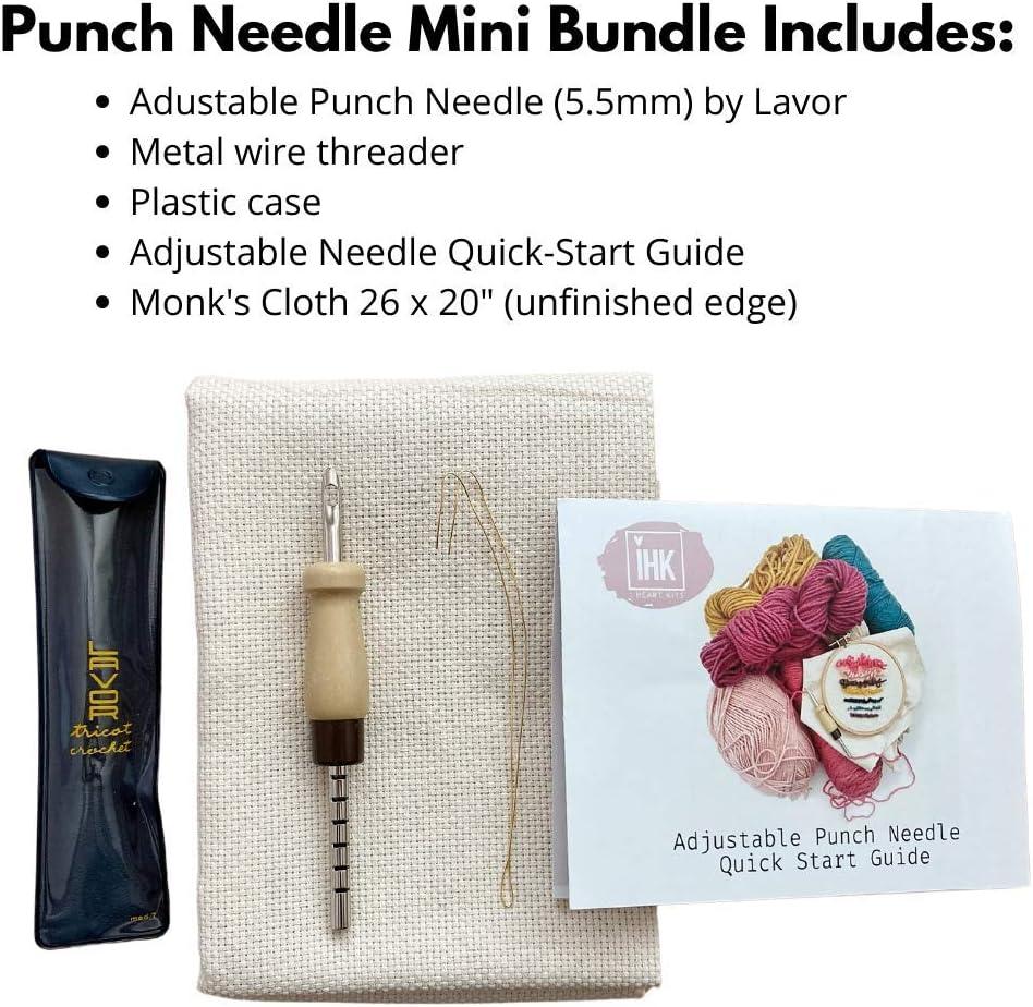 Punch Needle Mini Bundle by I HEART KITS - Adjustable Punch Needle Set ...