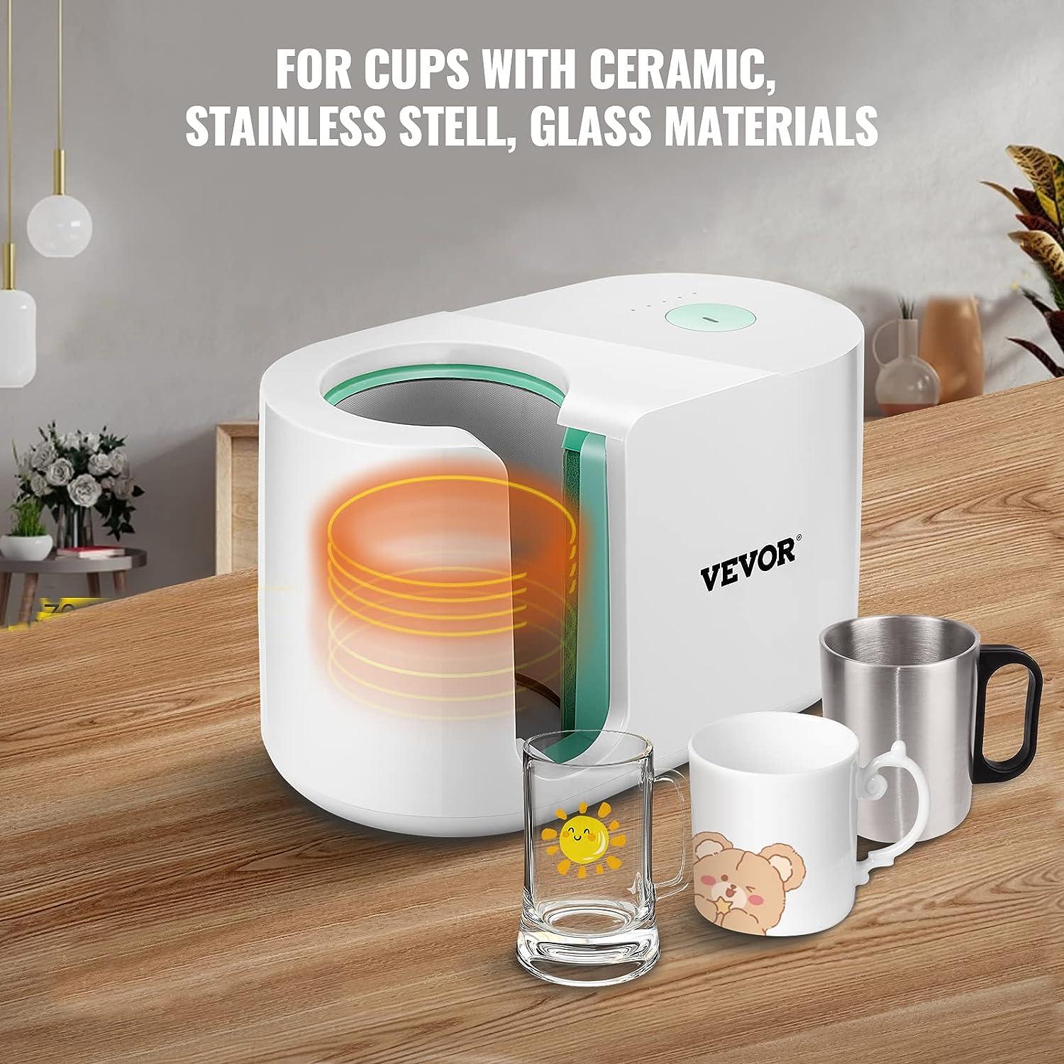 VEVOR Automatic Mug Heat Press for Sublimation 11-15oz - DIY Coffee Cup ...