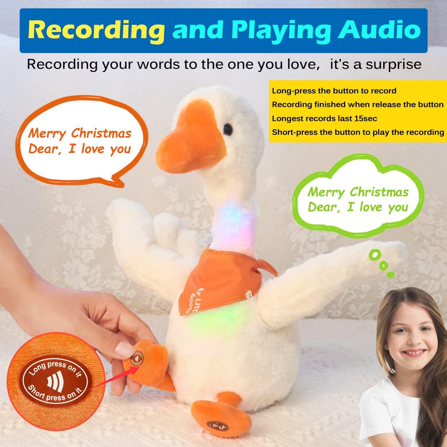 Dancing Goose Talking Toy - Mimicking, Recording, and Singing English ...