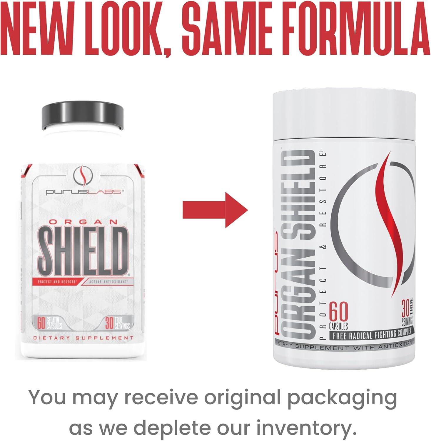 Purus Labs Organ Shield | Active Plant-Based Antioxidants | 30 Servings ...