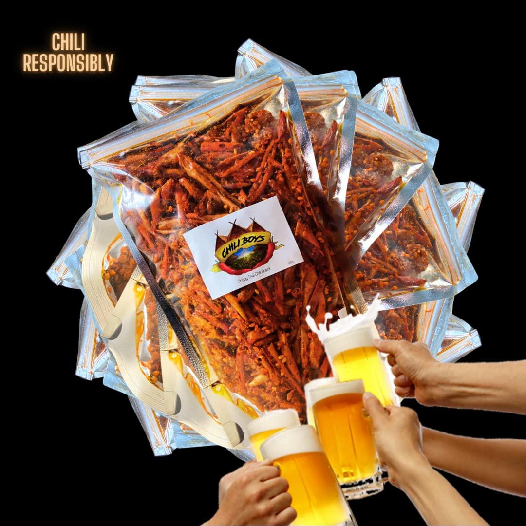 Crispy Thai Chili Snack 120g Bag - Authentic Chilis with Sesame Seeds ...