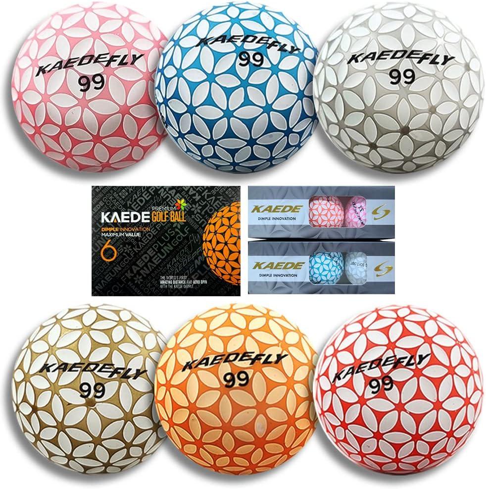 Kaede 2 Tone Colored Golf Balls (6-Pack) - Fly Distance Technology ...