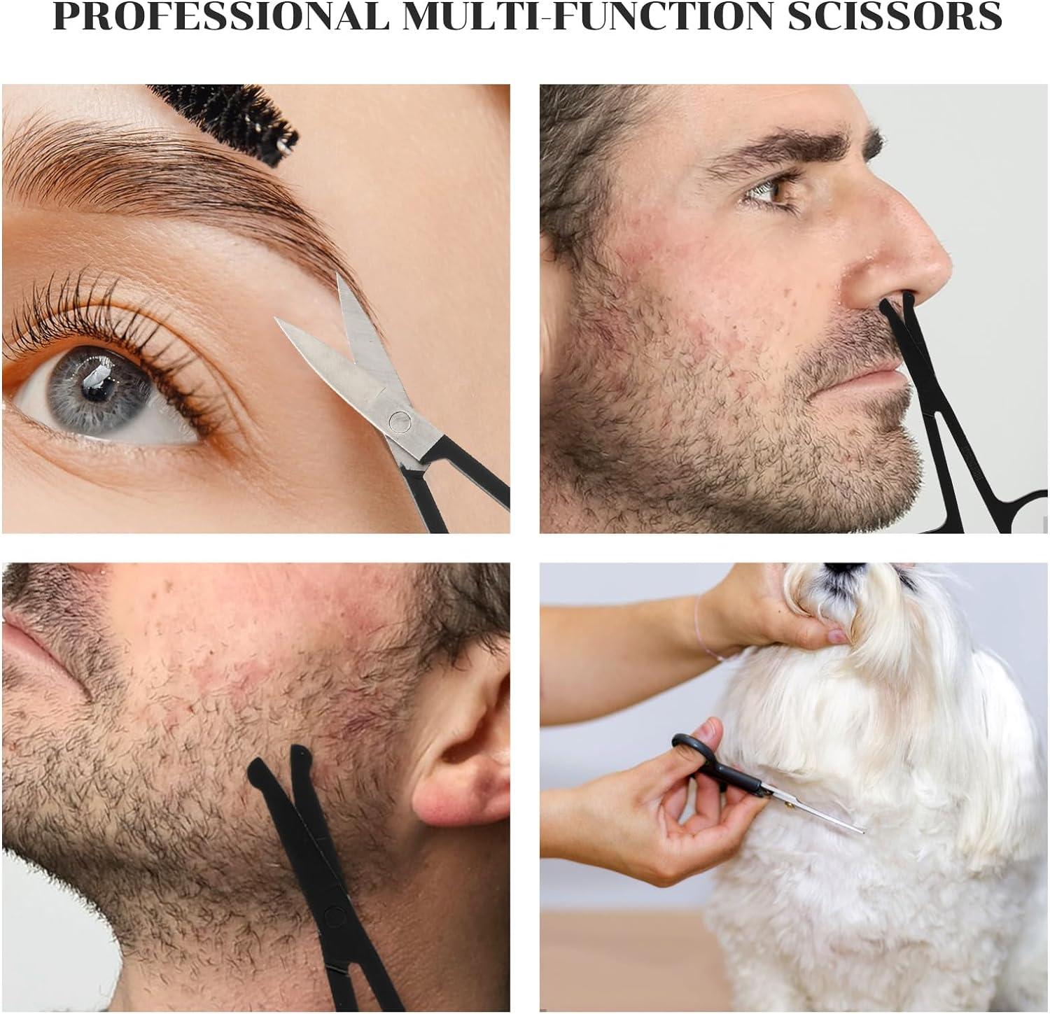 Facial Hair Grooming Scissors for Men & Women - Rounded & Curved ...