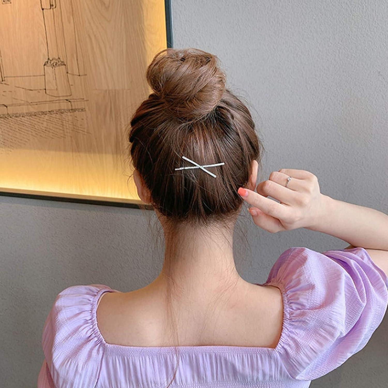 9-Piece X-Shaped Crystal Hair Pins | Rhinestone Bobby Pins | Sparkly ...