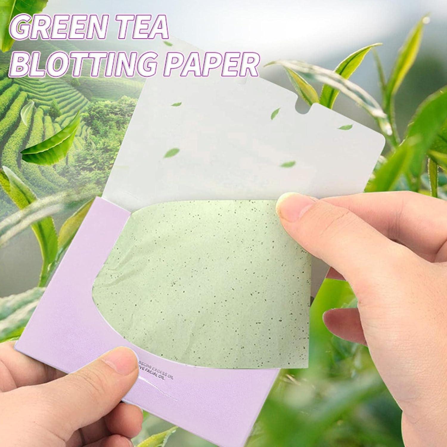 Oil Absorbing Sheets Roller | Natural Green Tea Blotting Paper - 100 ...