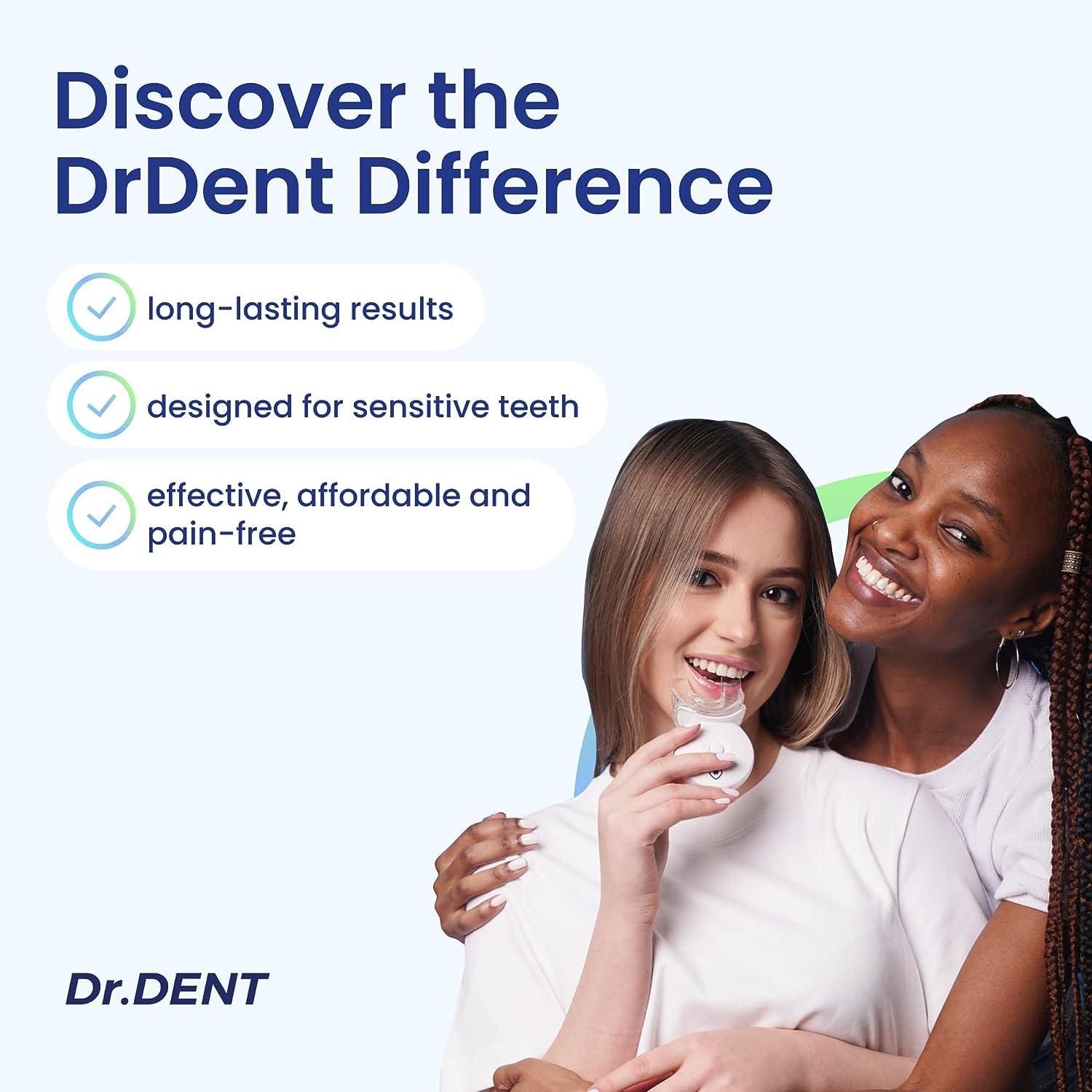 DrDent Professional LED Teeth Whitening Kit | Sensitivity Free Formula ...