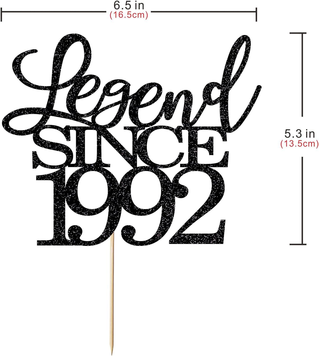 legend since 1992 cake topper 32nd birthday happy birthday cake topper ...
