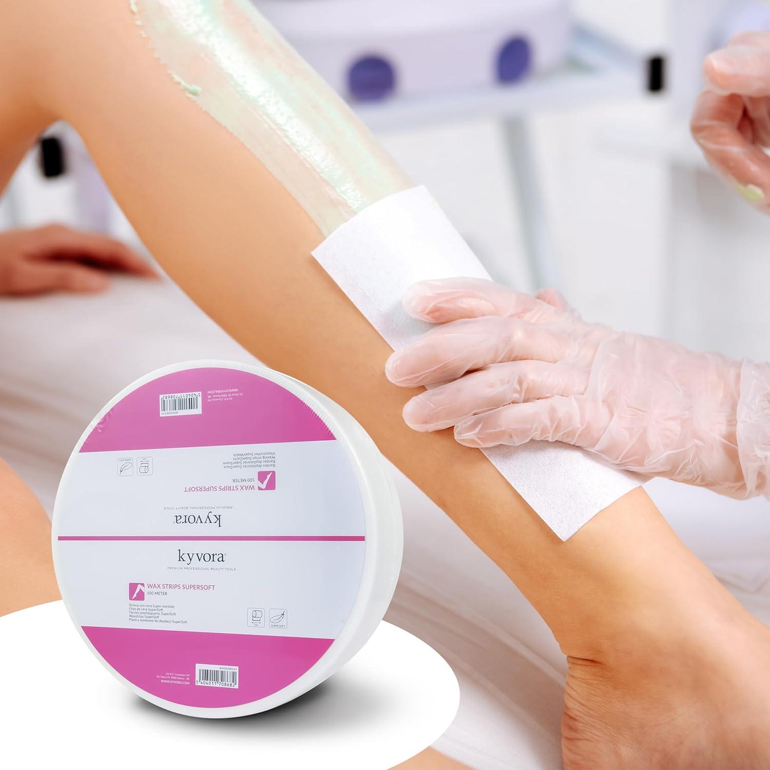 Kyvora Professional Vlies Strips - 100m Roll 7cm Wide Hair Removal for ...