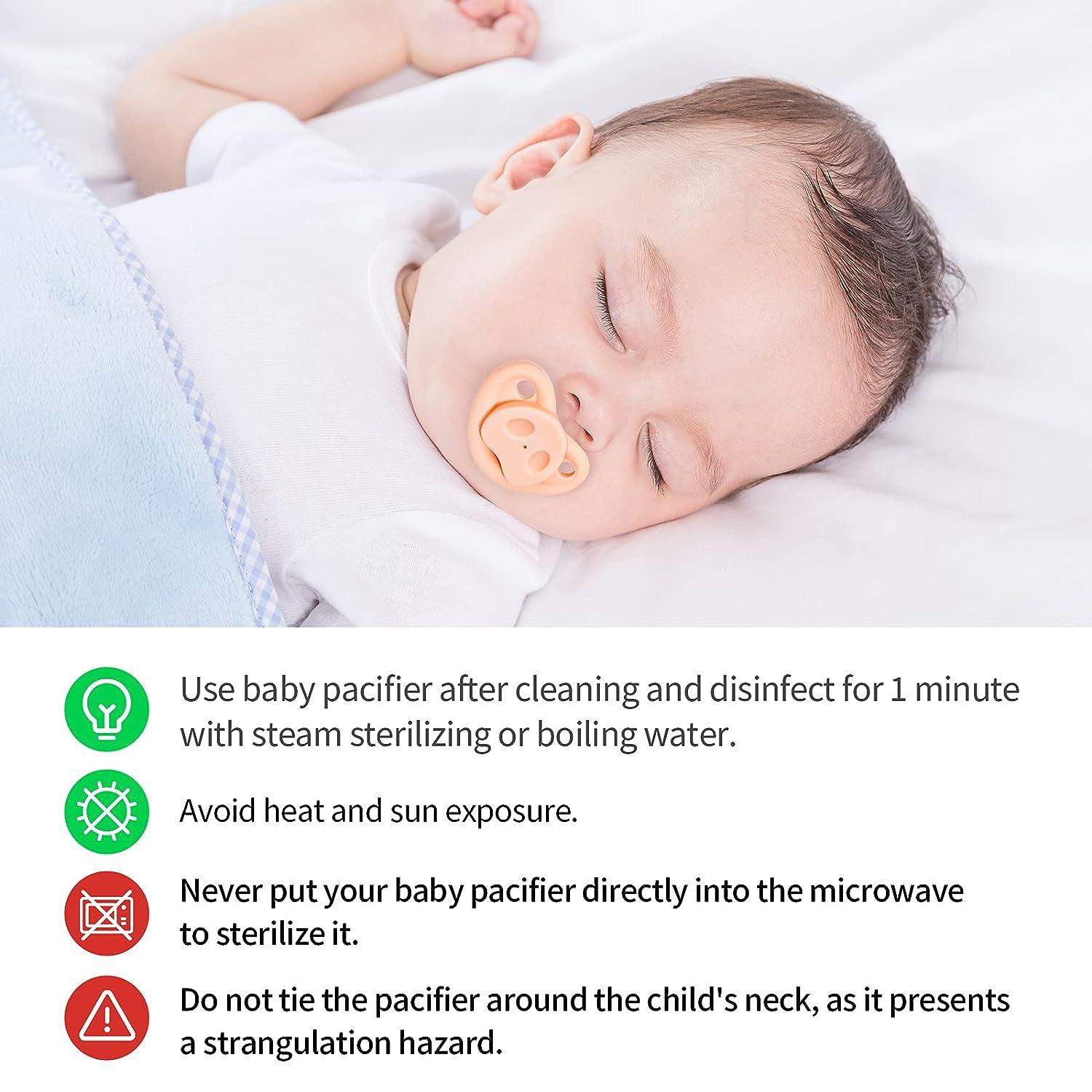 NiBaby 6PCS Soft Silicone Infant Baby Pacifiers - Cute Funny Lips ...