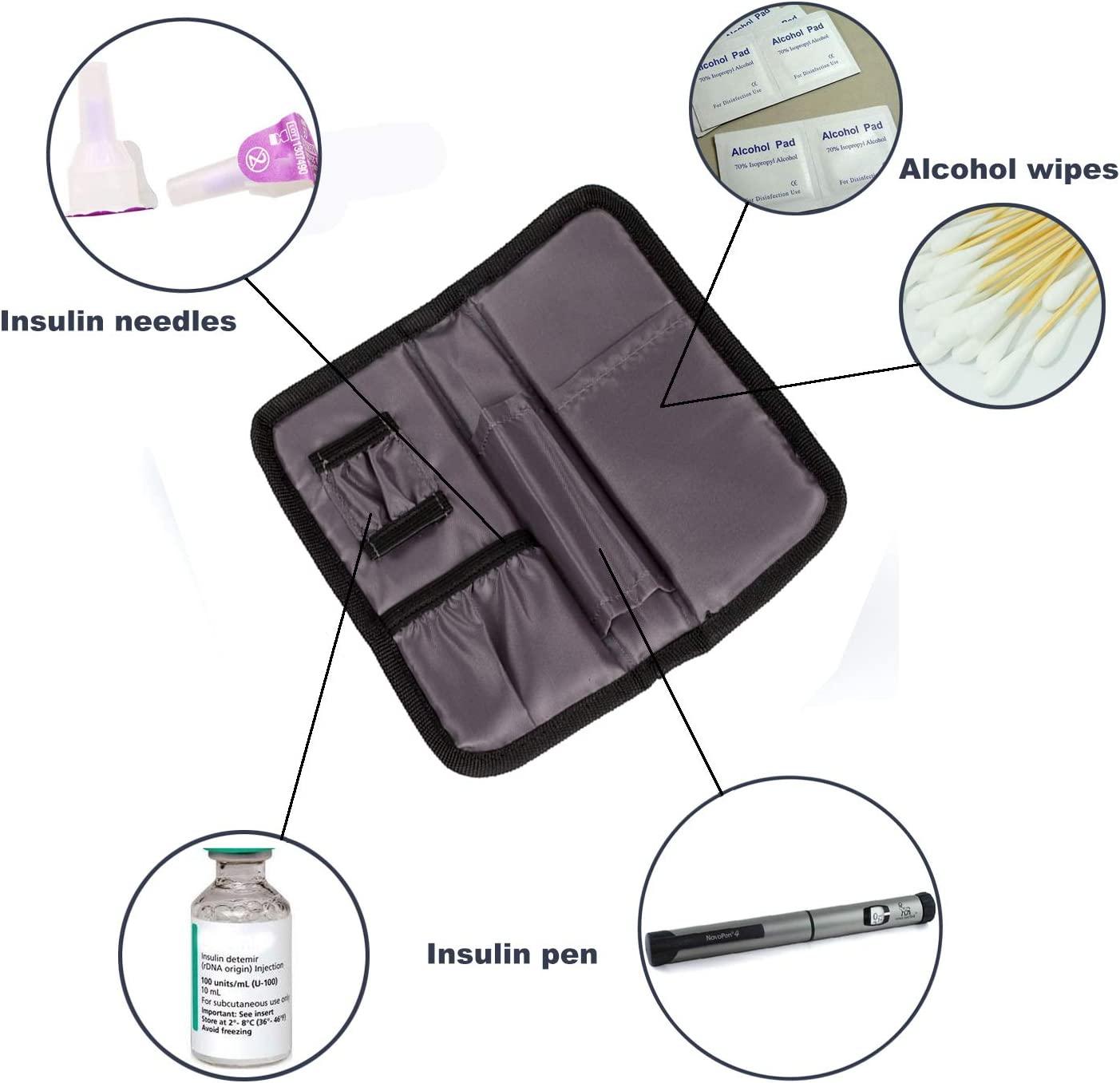 Apollo Walker Insulin Cooler Travel Case with Ice Packs - Gray Small ...