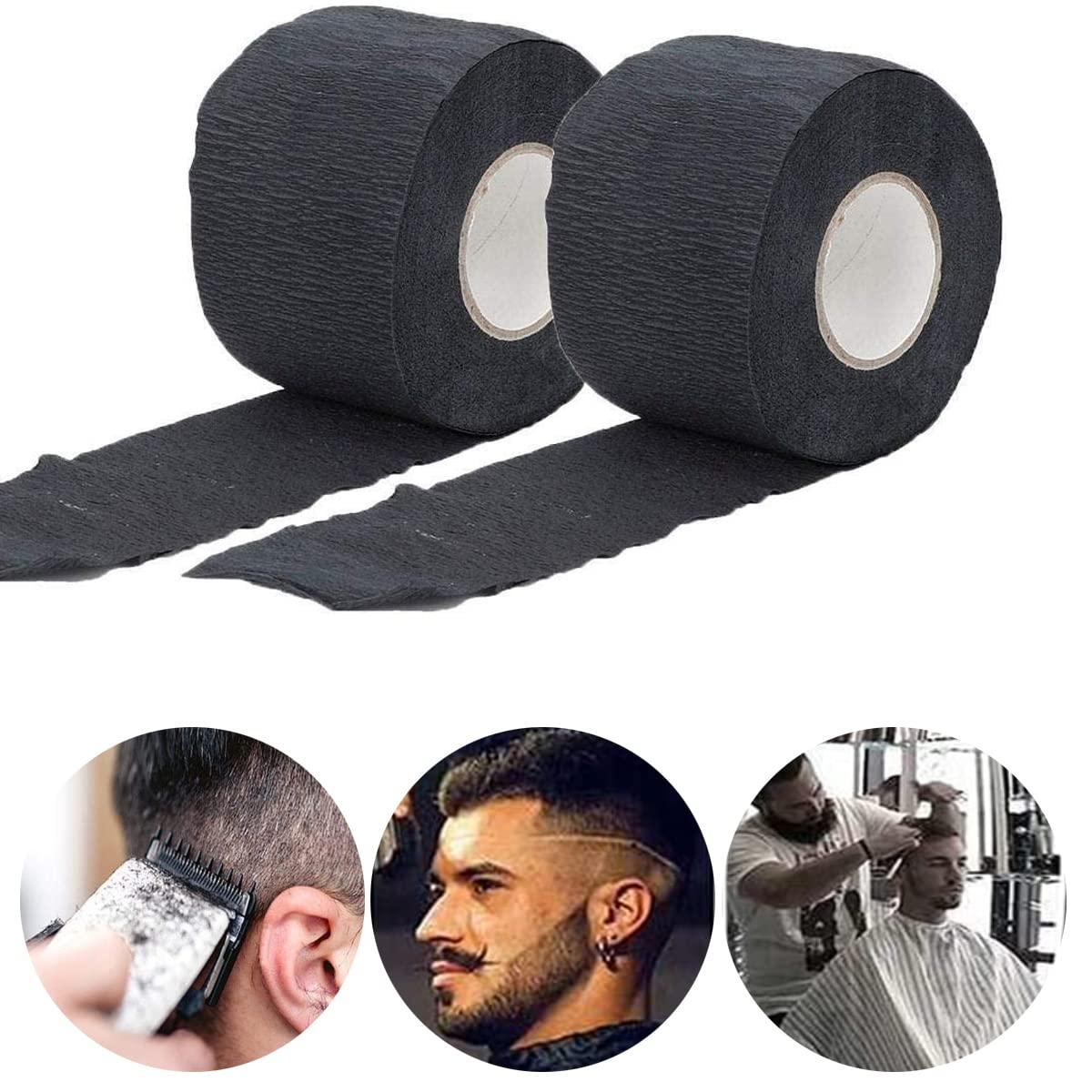 5 Rolls Black Crepe Paper for Salon: Neck Stripes & Hair Wrapping ...