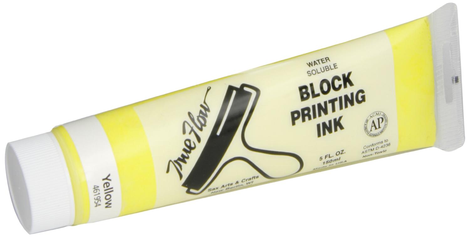 Sax True Flow Yellow Water Soluble Block Printing Ink - 5oz Tube | Buy ...