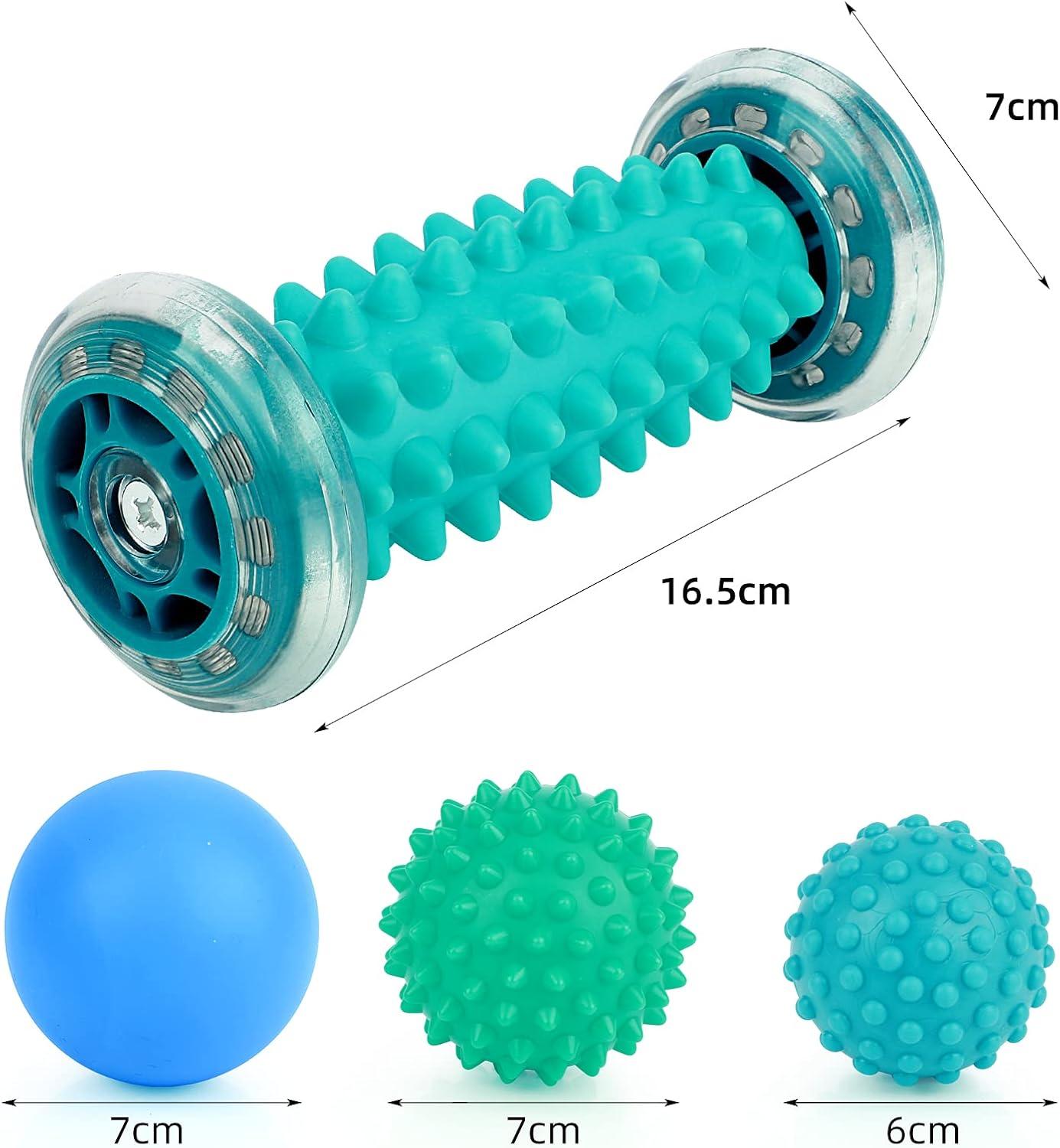 4 Set Hedgehog Massage Balls - Foot & Hand Massager for Myofascial ...