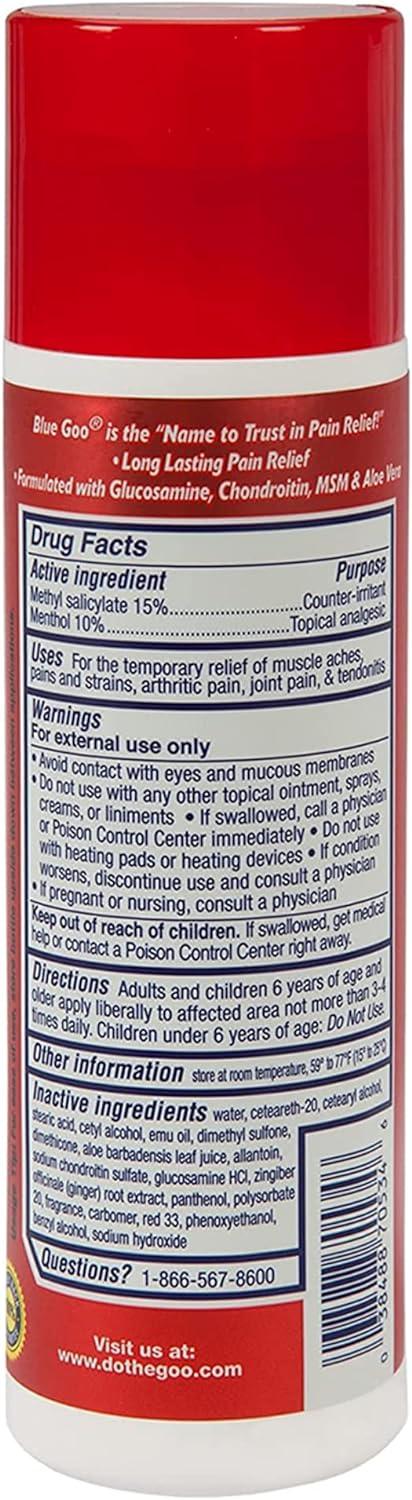 Blue Goo Maximum Strength Deep Heating Rub with Emu Oil 6 oz - Pain ...