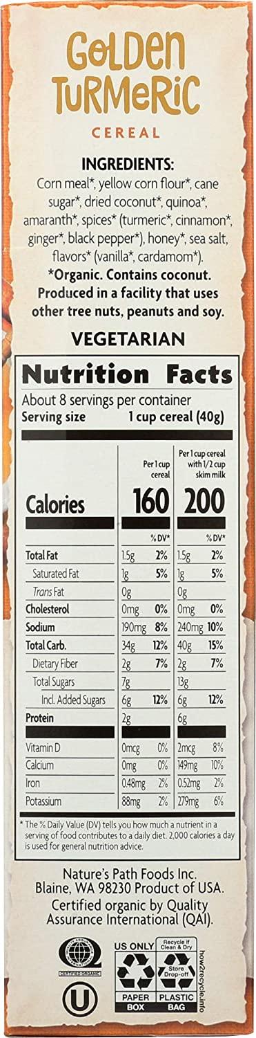 Buy NATURES PATH Organic Golden Turmeric Cereal 10.6 OZ - Healthy ...